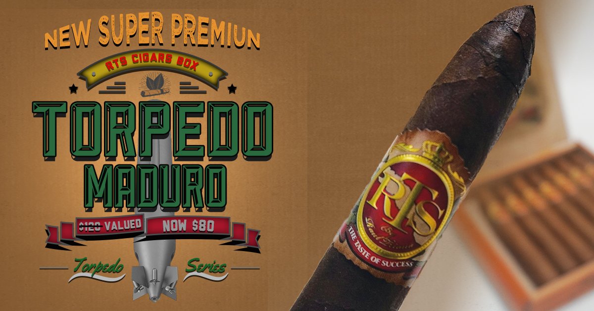 Torpedo 52×6 Super Premium Maduro Wrapper - Box of 8